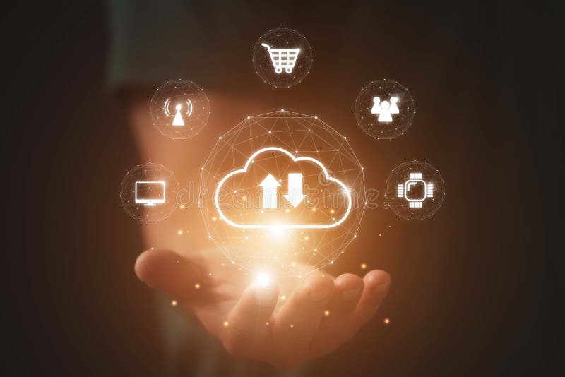 Cloud Computing Technology Internet Storage Network Concept.Data Cloud ...