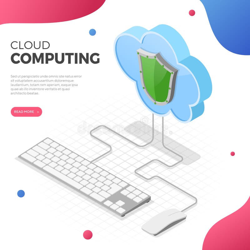 Cloud Computing Technology Isometric Stock Vector - Illustration of ...