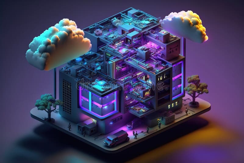 Cloud Computing Technology Modern Concept Stock Illustration ...