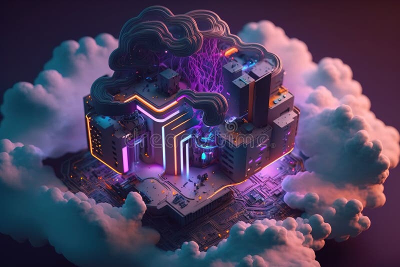 Cloud Computing Technology Modern Concept Stock Illustration ...