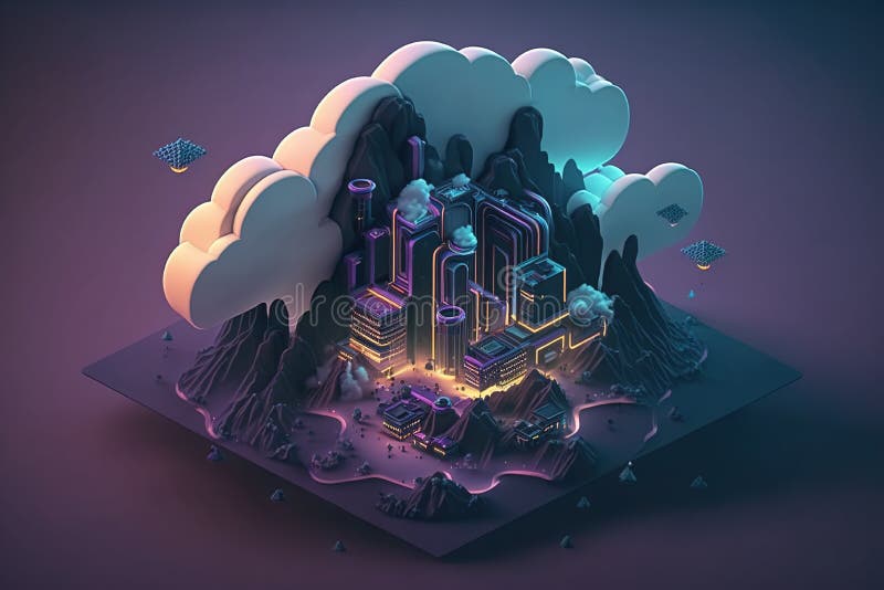 Cloud Computing Technology Modern Concept Stock Illustration ...