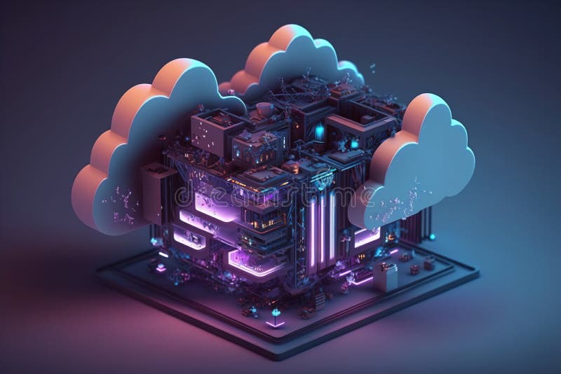 Cloud Computing Technology Modern Concept Stock Illustration ...
