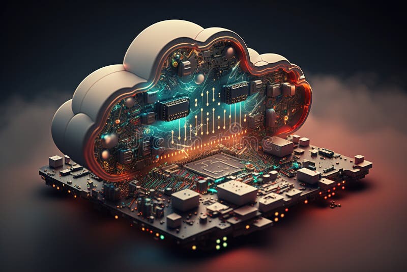 Cloud Computing Technology Modern Concept Stock Illustration ...