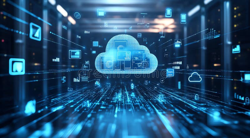 Cloud Computing Technology Network Data Visualization with Digital ...