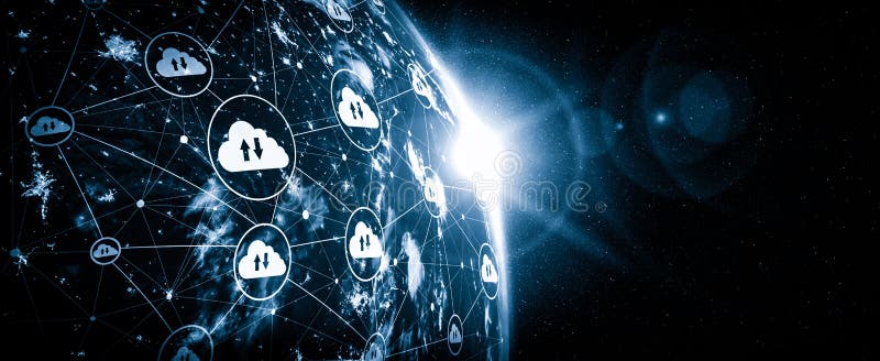 Cloud Computing Technology and Online Data Storage in Innovative Perception Stock Illustration ...