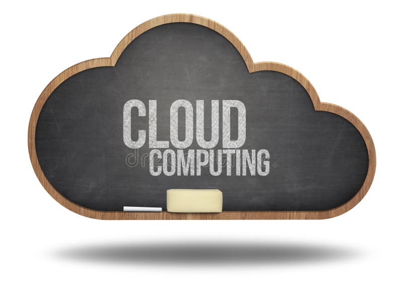 Cloud Computing Text on Black Blackboard Stock Image - Image of board ...