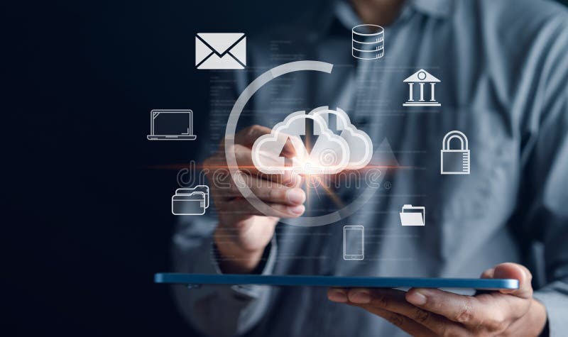 Cloud Computing To Download And Loading Data Information And Upload On System Network