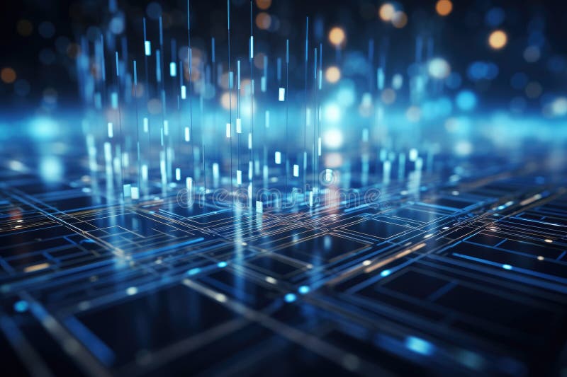 Cloud Computing Transfer Big Data on Internet. Futuristic Digital ...