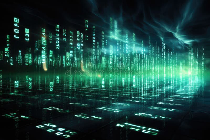 Cloud Computing Transfer Big Data on Internet. Futuristic Digital Technology Stock Photo - Image ...