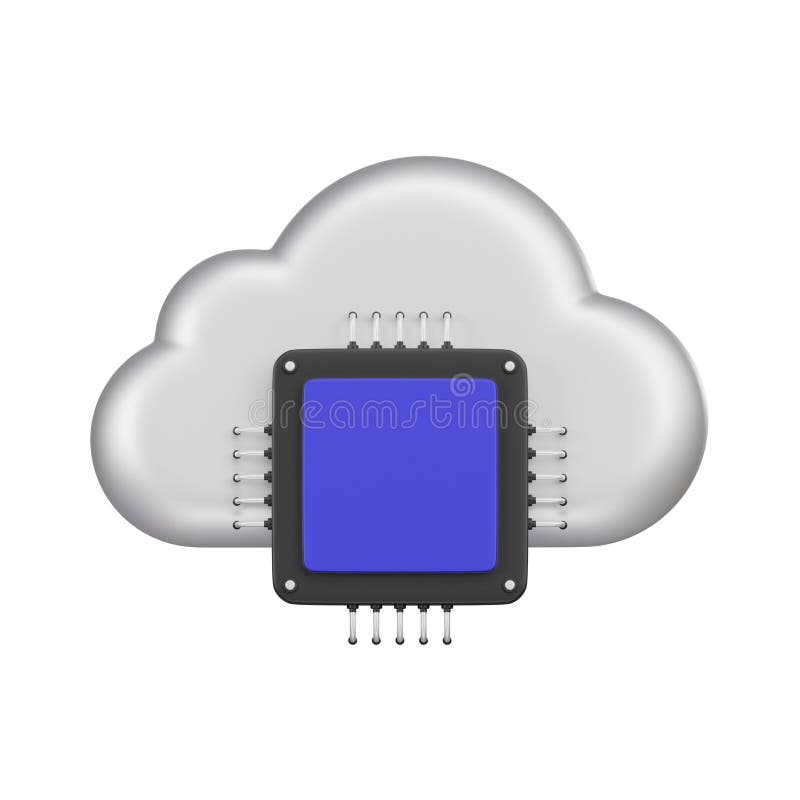 Cloud Computing Unit 3d Icon Stock Photo - Illustration of computing ...