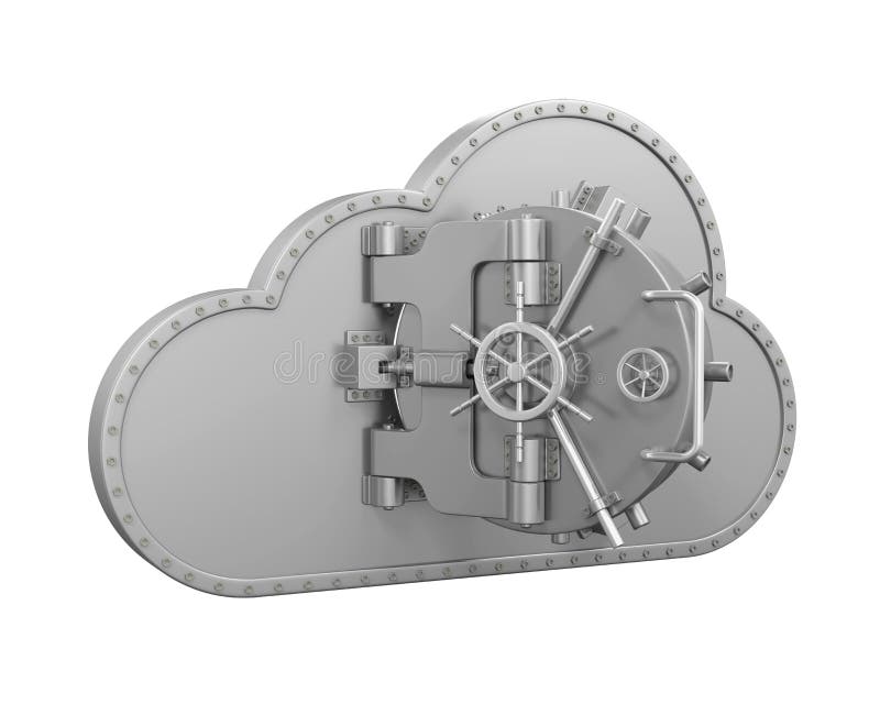 Cloud Computing Vault Security Stock Illustration - Illustration of ...