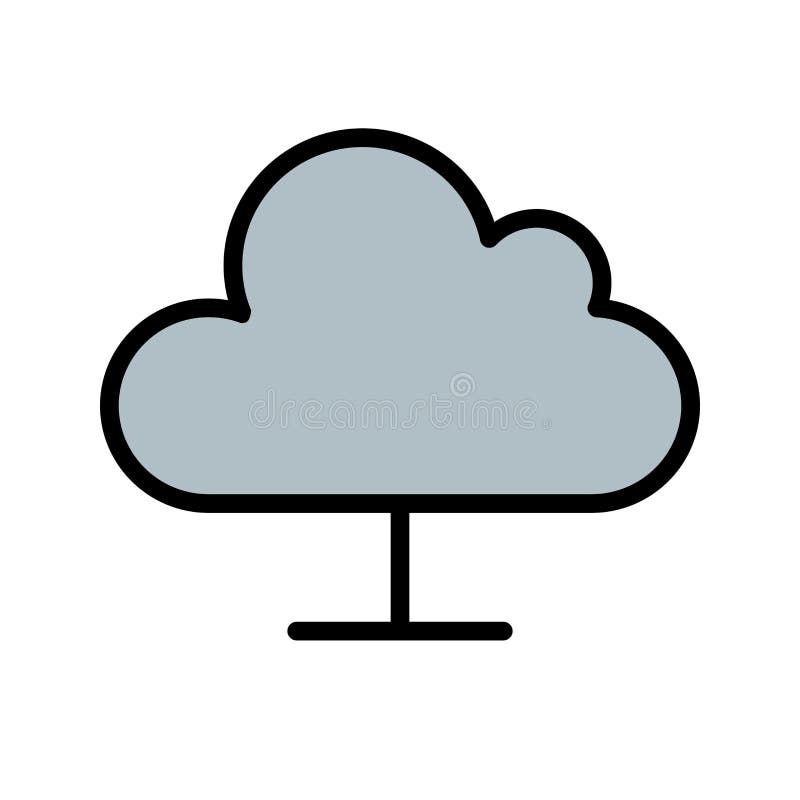 Cloud Computing Vector Icon Stock Illustration - Illustration of glyph ...