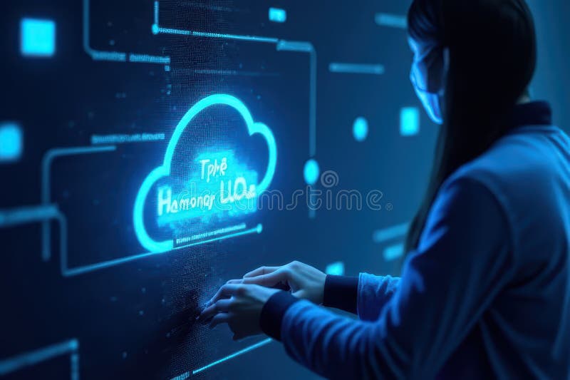 Cloud Computing Visualization And Remote Desktop Via Vps Stock
