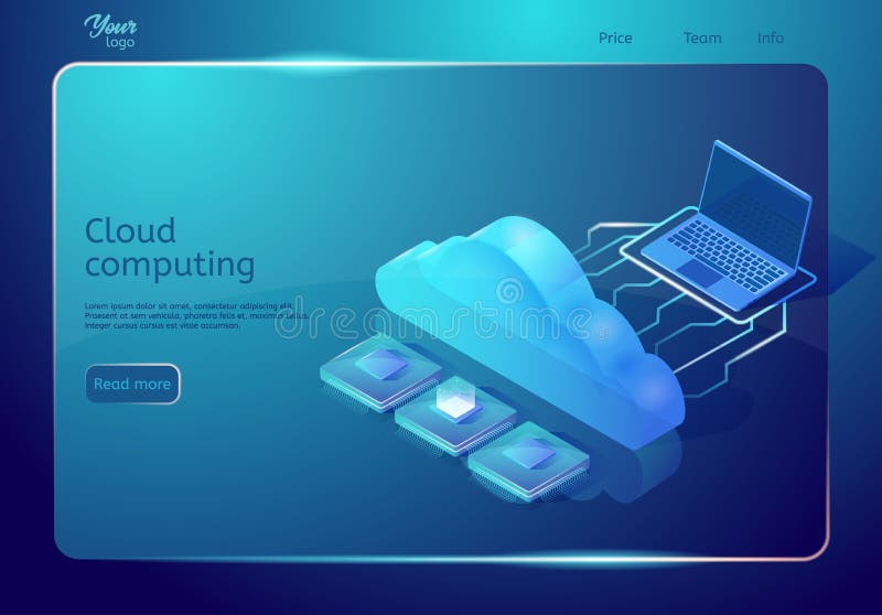 Cloud Computing and Digital Storage. Isometric Vector Illustration ... Cloud Computing and Digital Storage. Isometric Vector Illustration ...