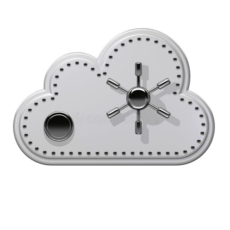 Cloud Computing White 3d Rendering Stock Illustration - Illustration of ...