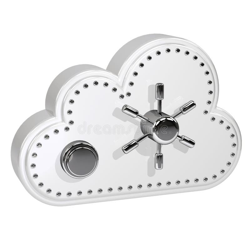 Cloud Computing White 3d Rendering Stock Illustration - Illustration of ...