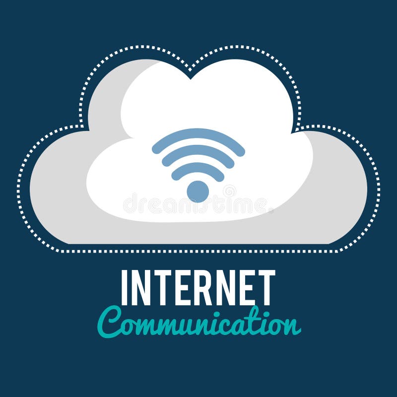 Cloud Computing with Wifi Internet Connection Stock Vector ...