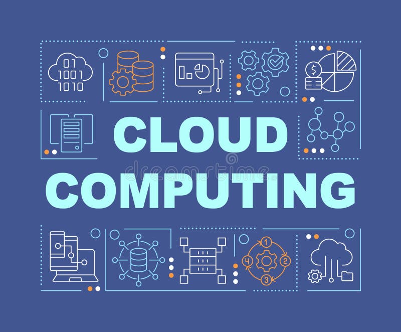 Cloud Computing Word Concepts Dark Blue Banner Stock Vector ...