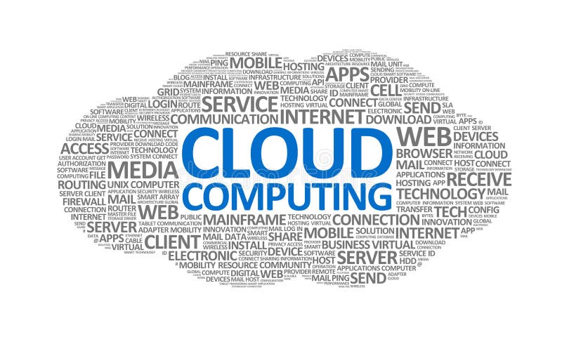 Cloud Computing Technology Word Tags Stock Illustration - Illustration of saas, render: 28927026