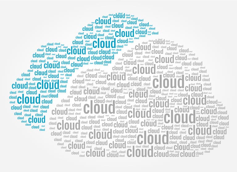 Cloud Computing Words Concept Stock Vector - Illustration of blue ...