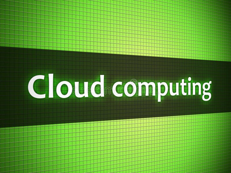 Cloud Computing Words on Display Stock Illustration - Illustration of ...