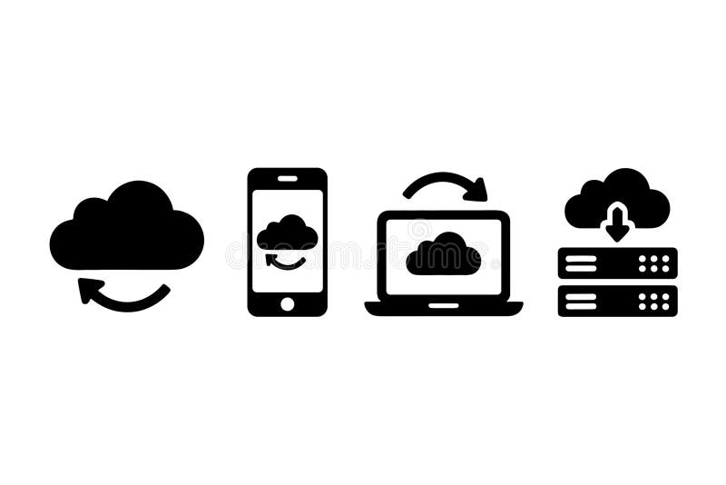 Cloud Computings for Data Storage Laptop Mobile Server Connection Synchronization Backup ...