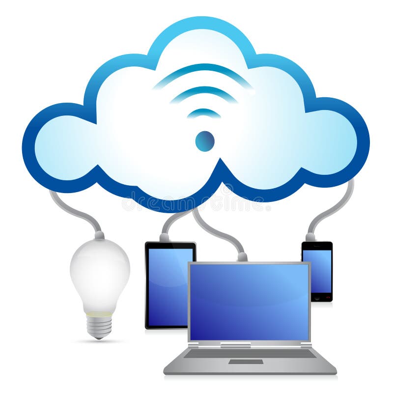 Cloud Concept Idea Electronics Stock Illustration - Illustration of ...