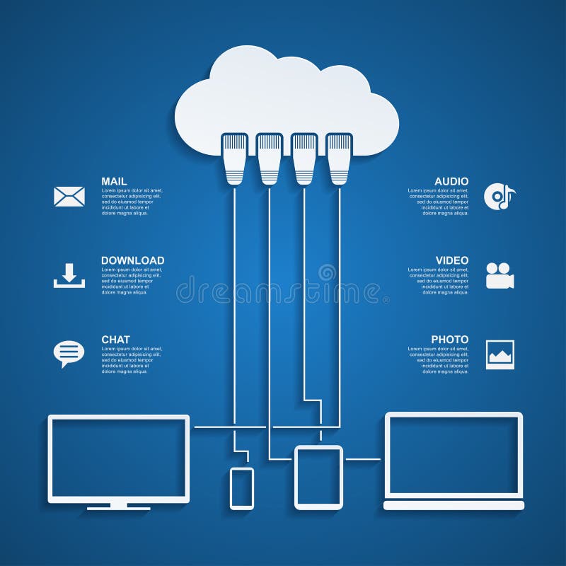 Cloud concept stock vector. Illustration of infographic - 46314584
