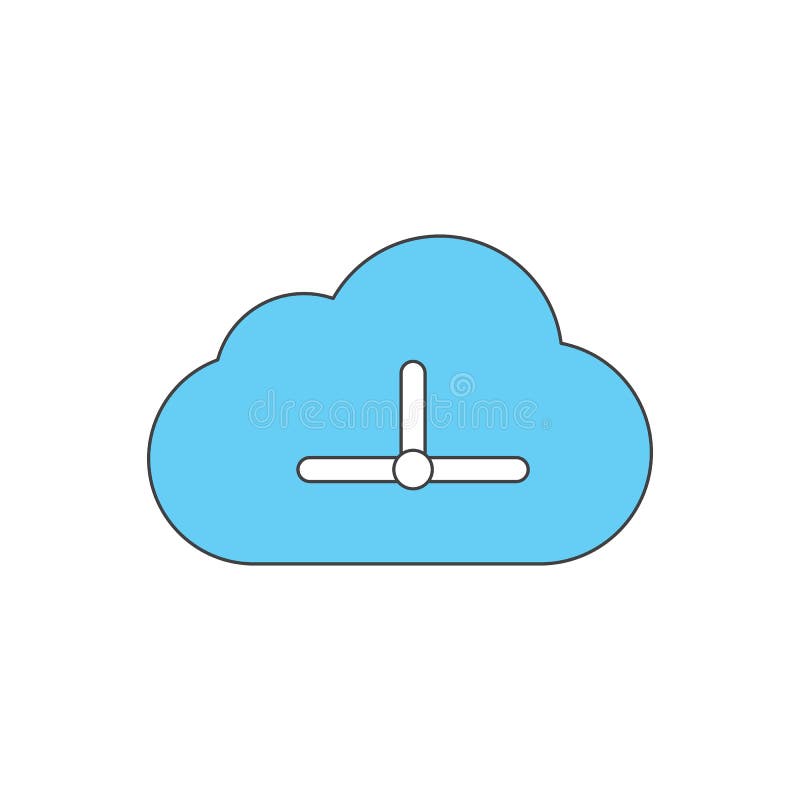 Cloud and Connect Colored Icon Vector Design Illustration Stock Vector ...