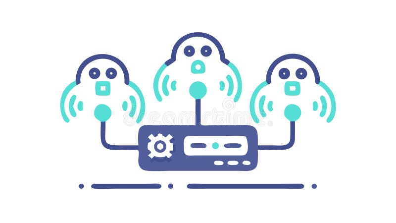 Cloud Connected Servers, Distributed Computing Network Vector Design Generative AI Stock Vector ...