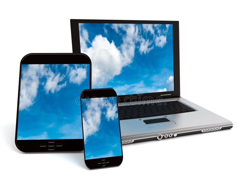 Cloud computing devices stock photo. Image of computing - 23941454