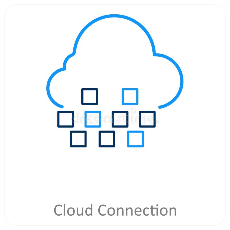 Cloud Connection and Big Data Icon Concept Stock Illustration ...