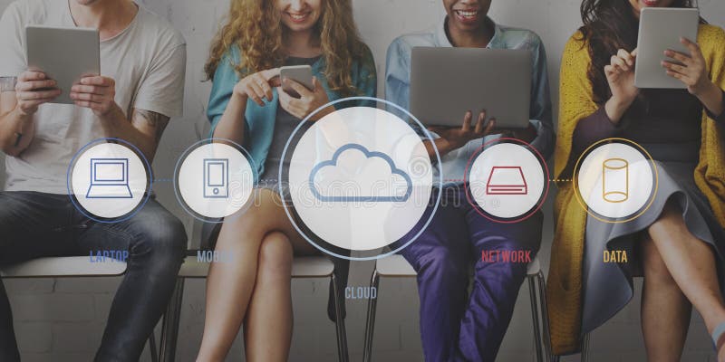 Cloud Connection Communucation Networking Concept Stock Photo - Image ...