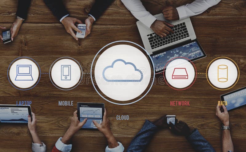 Cloud Connection Communucation Networking Concept Stock Photo - Image ...
