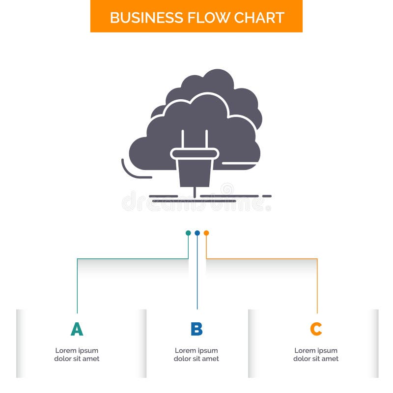 Cloud, Connection, Energy, Network, Power Business Flow Chart Design ...