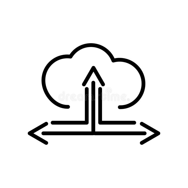 Connected Data Flow Chart Icon Vector Sign and Symbol Isolated on White ...