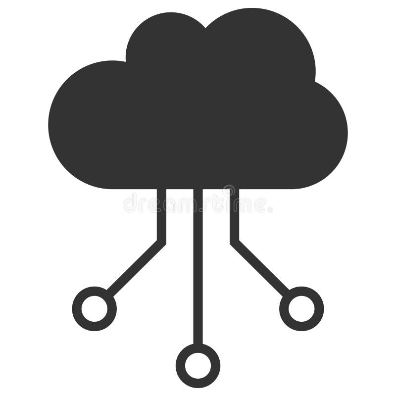 Cloud Connections Vector Icon Flat Illustration Stock Vector ...