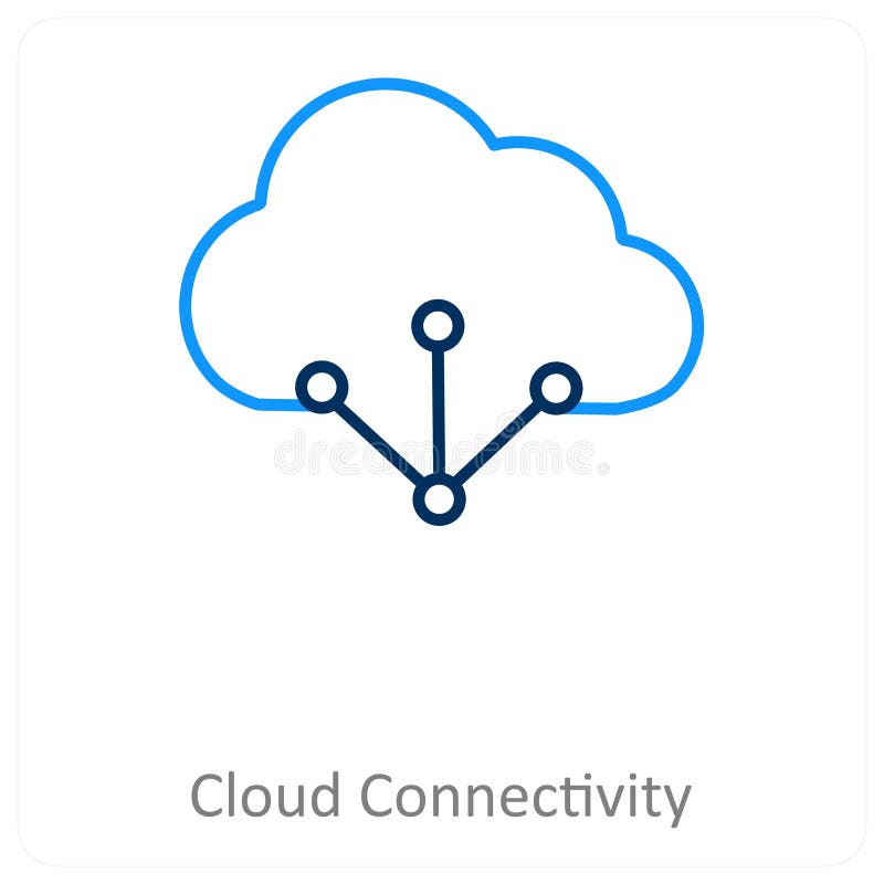 Cloud Connectivity and Big Data Icon Concept Stock Illustration ...