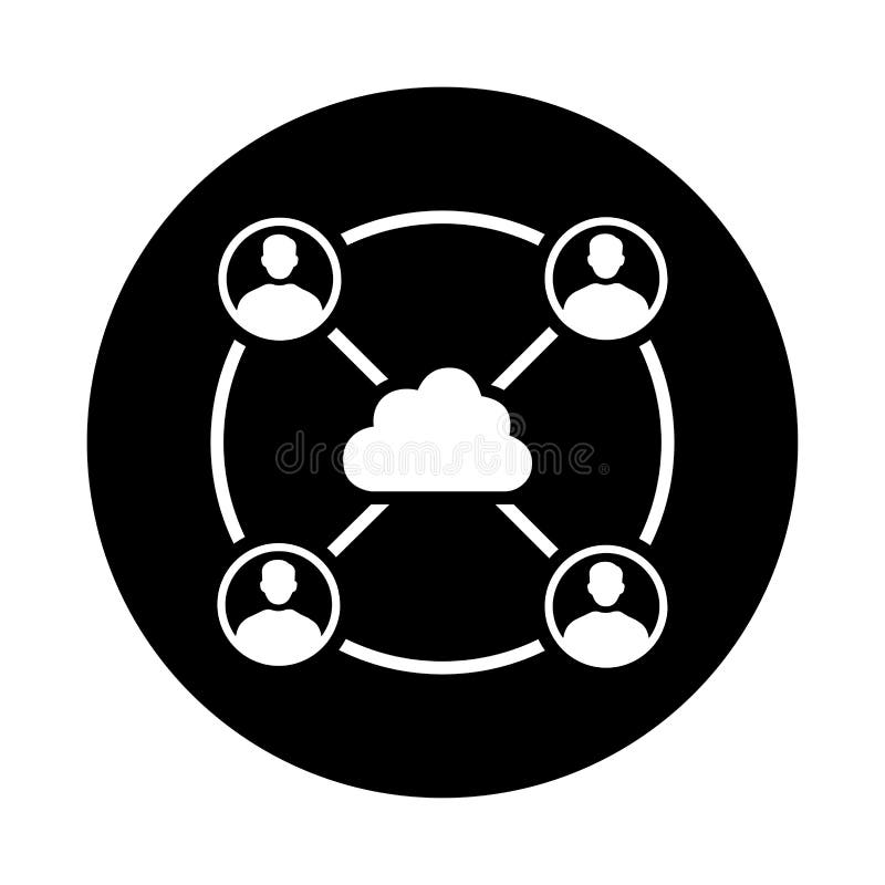Cloud, Connectivity, Network Icon. Black Vector Design. Stock Vector ...