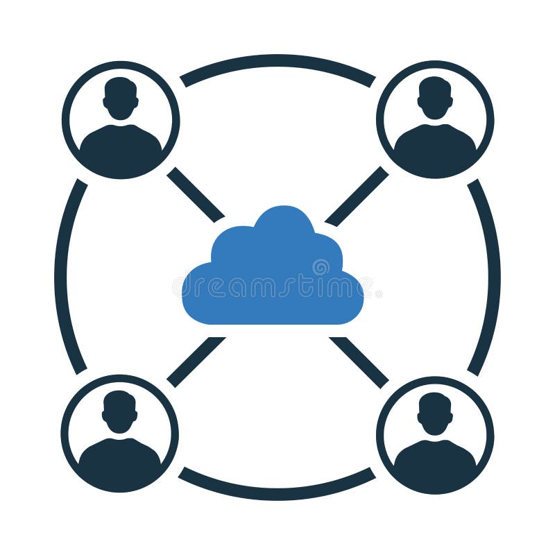 Cloud, Connectivity, Network Icon. Simple Flat Design Concept. Stock ...