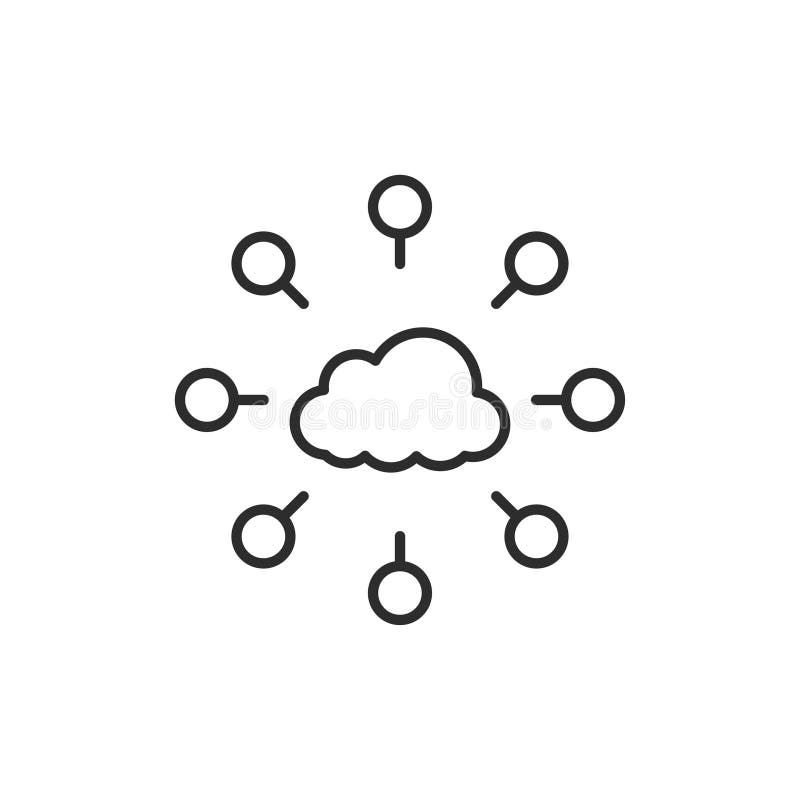 Cloud Connectivity and Work Safety Icon Symbolizing Digital ...