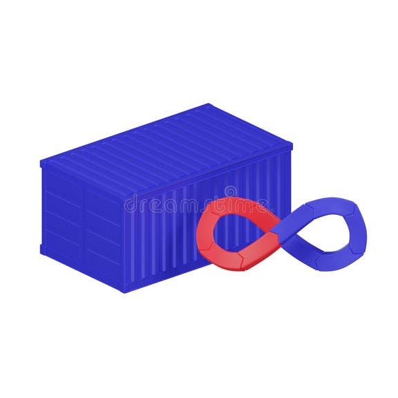 Cloud Container DevOps 3d Icon Stock Image - Illustration of container ...