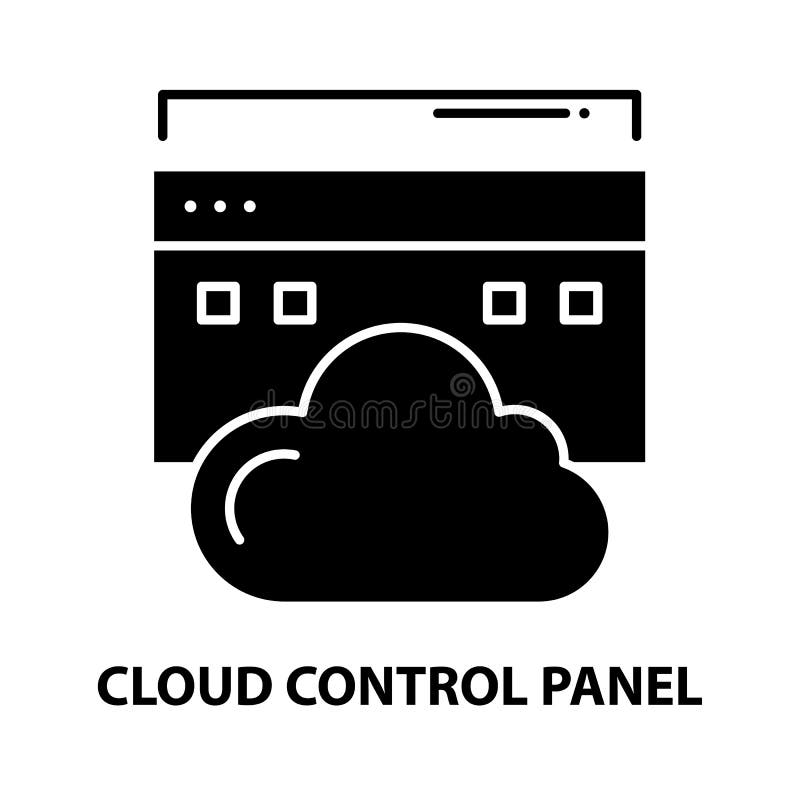 Control Panel Icon, Black Vector Sign with Editable Strokes, Concept ...