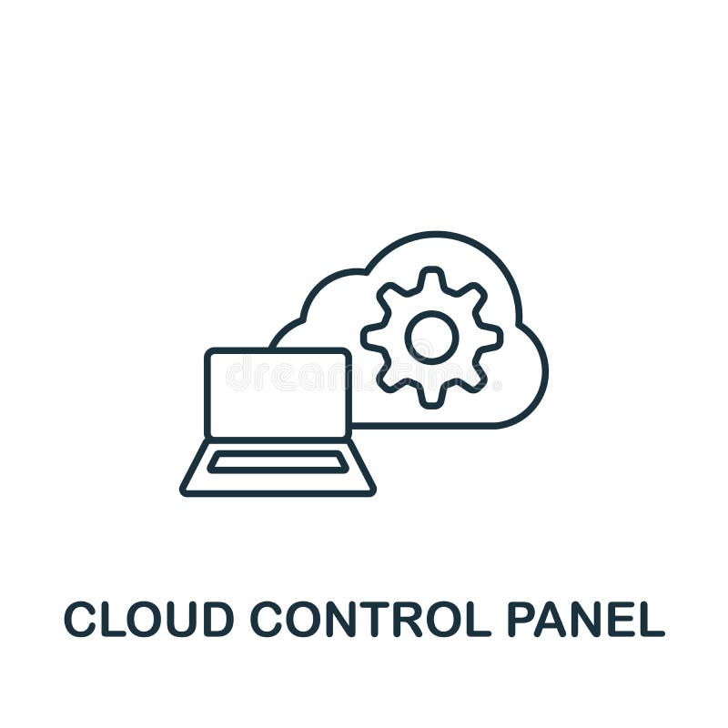 Cloud Control Panel Icon. Monochrome Simple Smart Technology Icon for ...