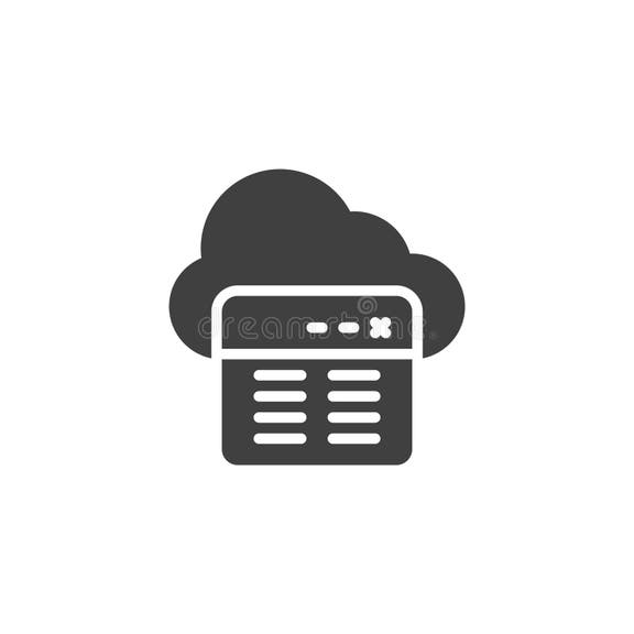 Cloud with a Control Panel Vector Icon Stock Vector - Illustration of ...