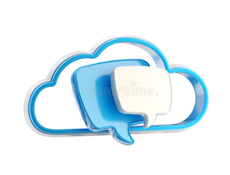 Cloud Conversation Share Talk Icon Stock Illustration - Illustration of ...
