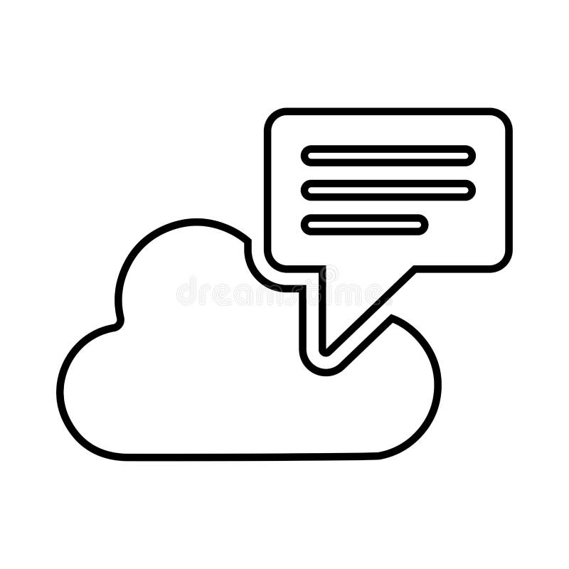 Cloud, Conversion Outline Icon. Line Art Vector Stock Vector ...