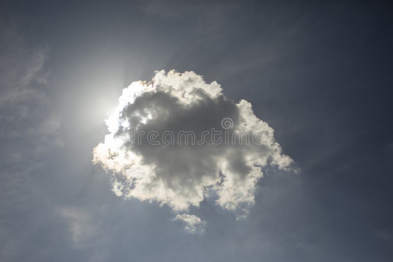 .a Cloud Covers the Sun. a Small Cloud in the Sky Stock Photo - Image ...