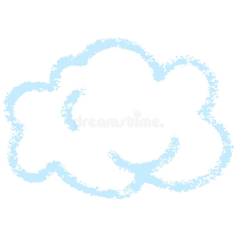 Cloud Crayon Pastel Drawing Vector Doodle Art Stock Vector ...