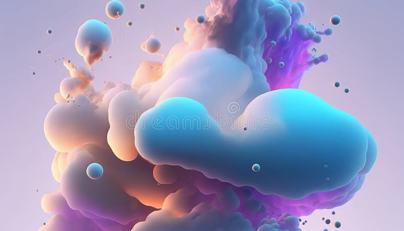 Cloud Creative Background. Using Your IU UX Design. Stock Illustration ...